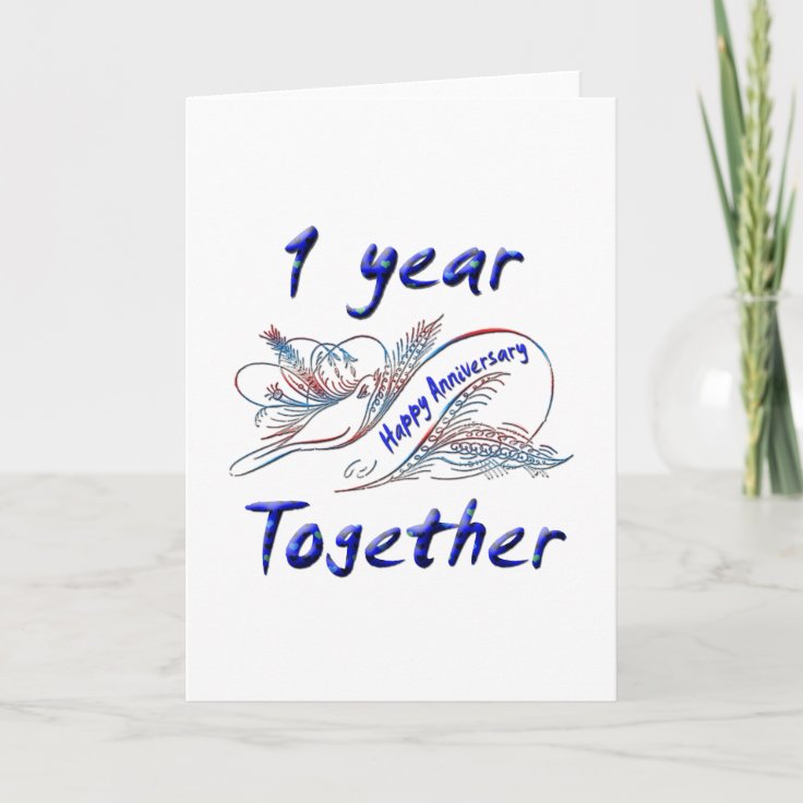1 jaar samen kaart | Zazzle.be