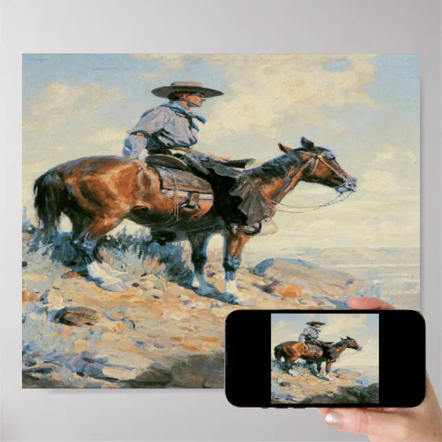 Ancien Ouest Cowboy Scout Art Imprimer Poster | Zazzle.be
