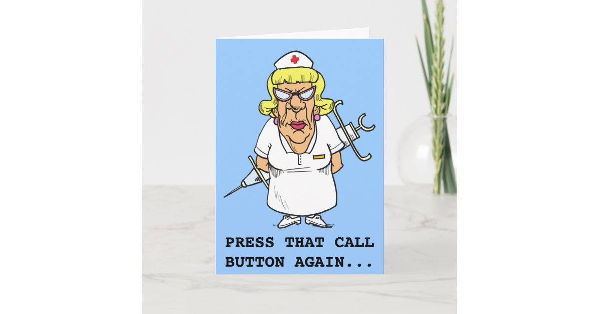 Angry verpleegster moe van patiënt door op de opro kaart | Zazzle.be