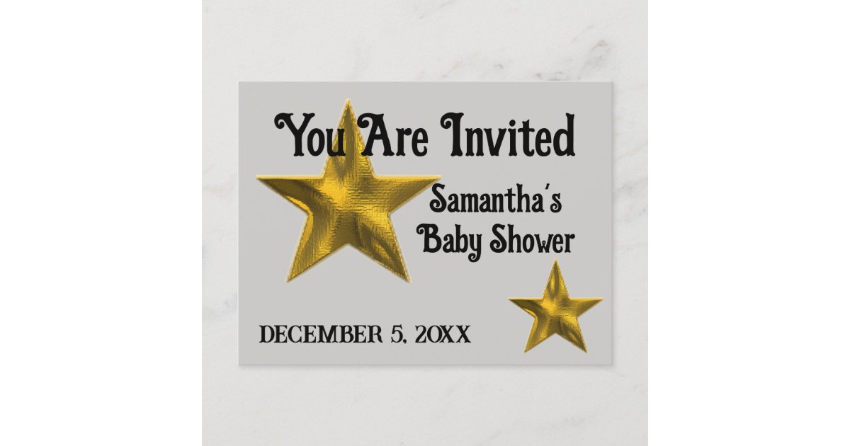 Baby shower Bienvenue Superstar Star Invitation | Zazzle.be