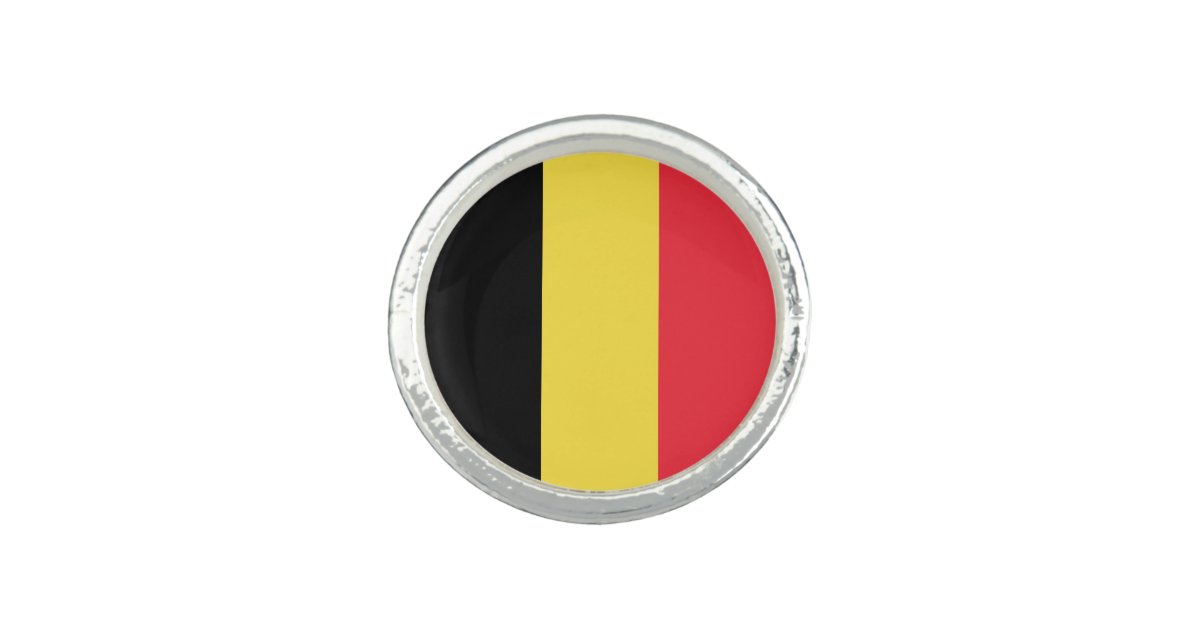 Bague du drapeau patriotique belge | Zazzle.be