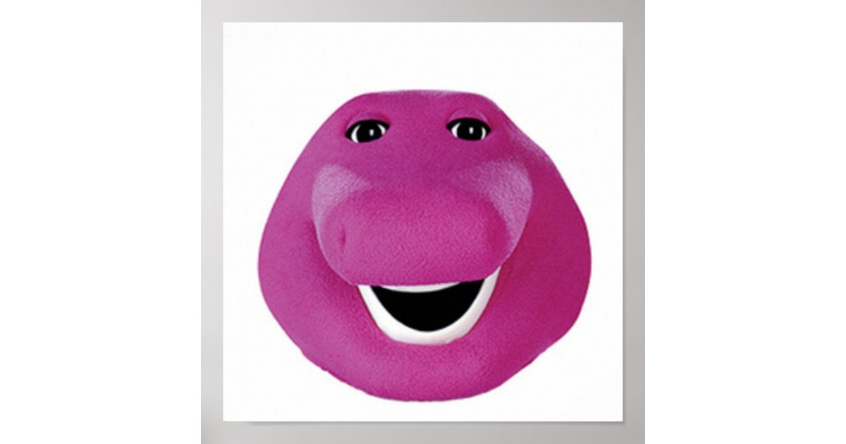 Barney Face Poster | Zazzle.be
