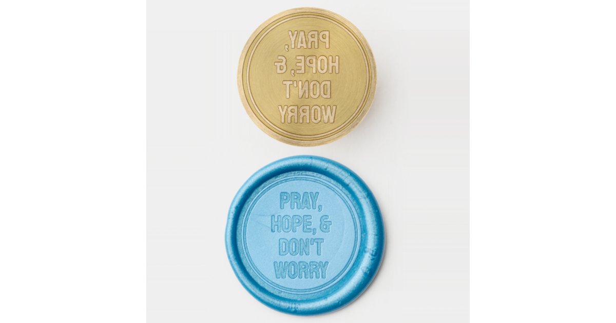Bid hoop & maak je geen zorgen St. Padre Pio Waxzegel Stempel | Zazzle.be
