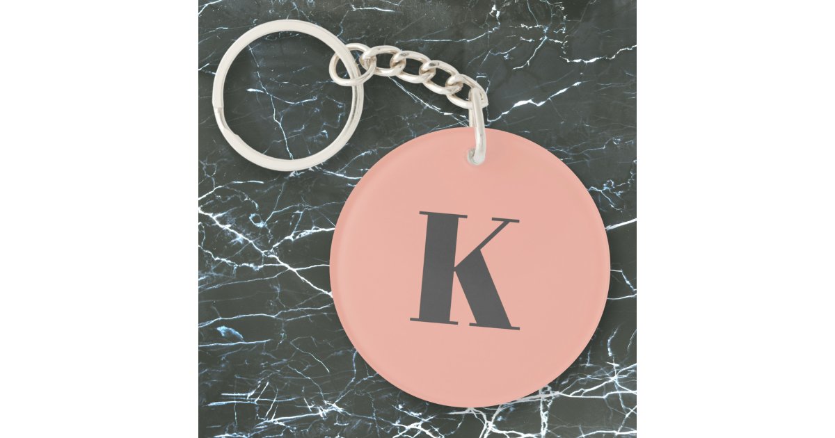 Brief initiaal | Monogram Modern Stijlvolle Perk Sleutelhanger | Zazzle.be