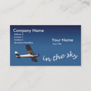 Cartes de visite Avion personnalisées | Zazzle.be
