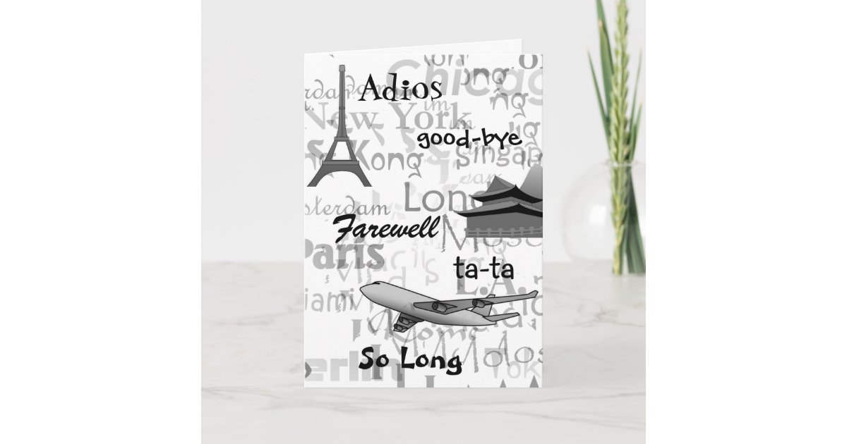 Carte de voeux d'adieu | Zazzle.be