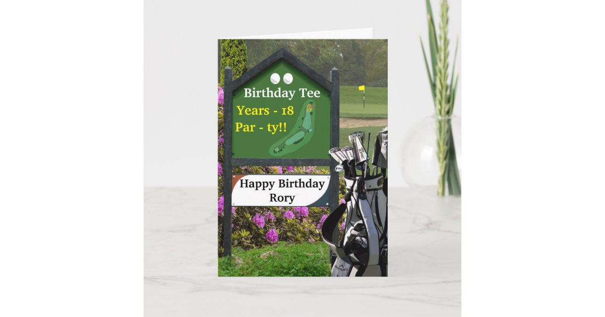 Carte Golf 18th Birthday Card - 'Birthday Tee' | Zazzle.be