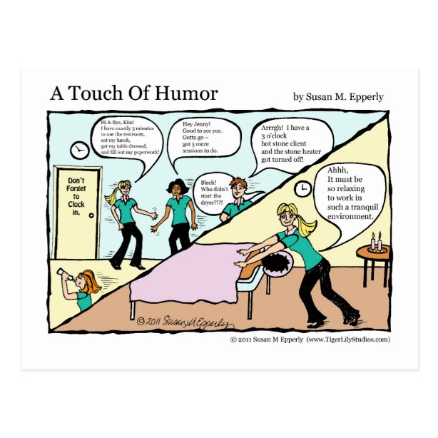Cartes postales Massage Comique originales | Zazzle.be