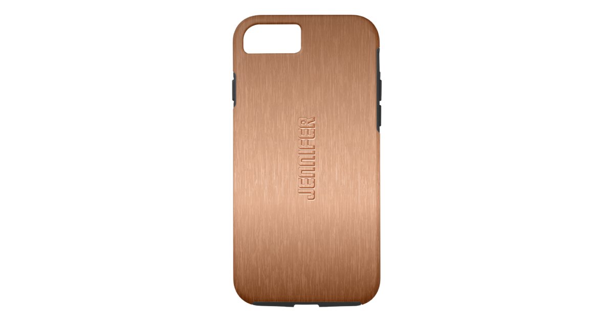 Coques Case-Mate iPhone Cuivre Brown Métallique Brossé Aluminium Look ...