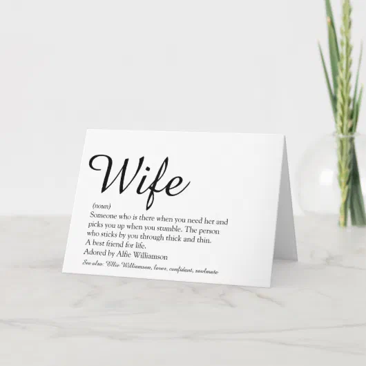 Definitie van de mooiste vrouw ter wereld Chic Scr Kaart | Zazzle.be