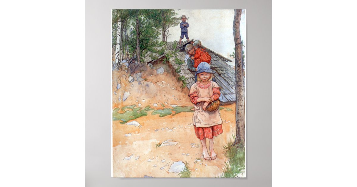 door de kelder - Carl Larsson 1917 Poster | Zazzle.be