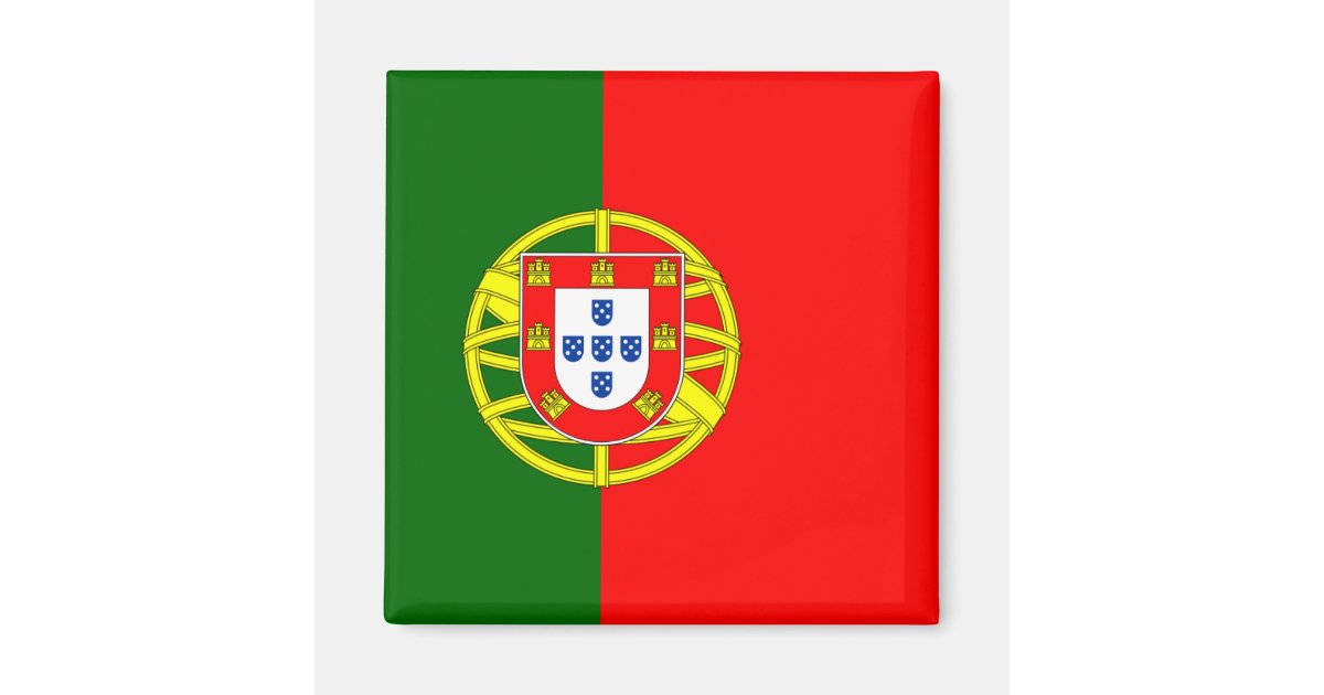 Drapeau du Portugal Magnet (Carré) | Zazzle.be