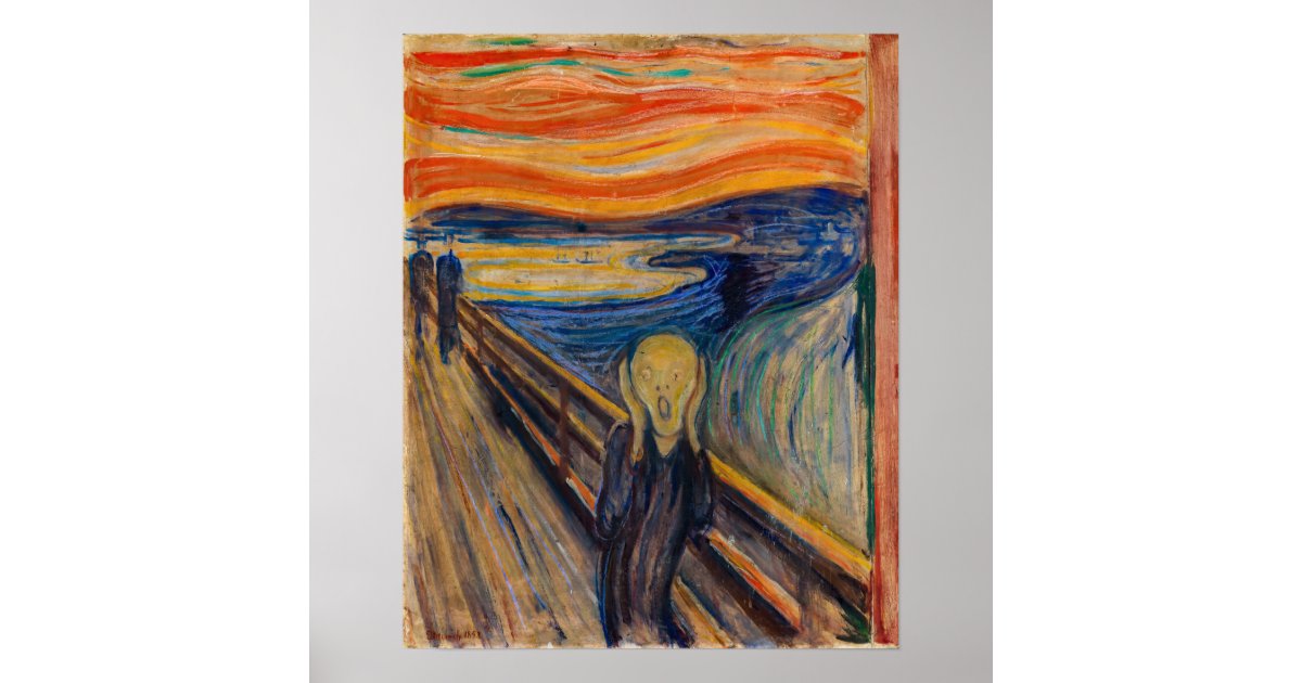 Edvard Munch - The Scream 1893 Poster | Zazzle.be
