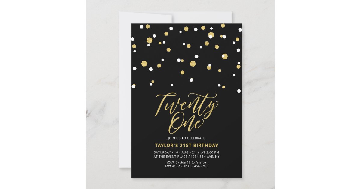 Eenentwintigste 21ste verjaardag zwart-witfeest kaart | Zazzle.be