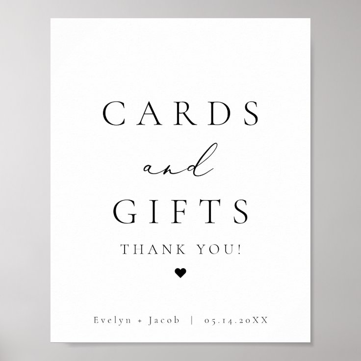 EVELYN Elegant Calligraphy Script Cards and Gifts Poster | Zazzle.be