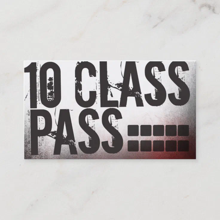 Fitness Class Visitekaartje 10 Class Pass Card Klantenkaartje | Zazzle.be