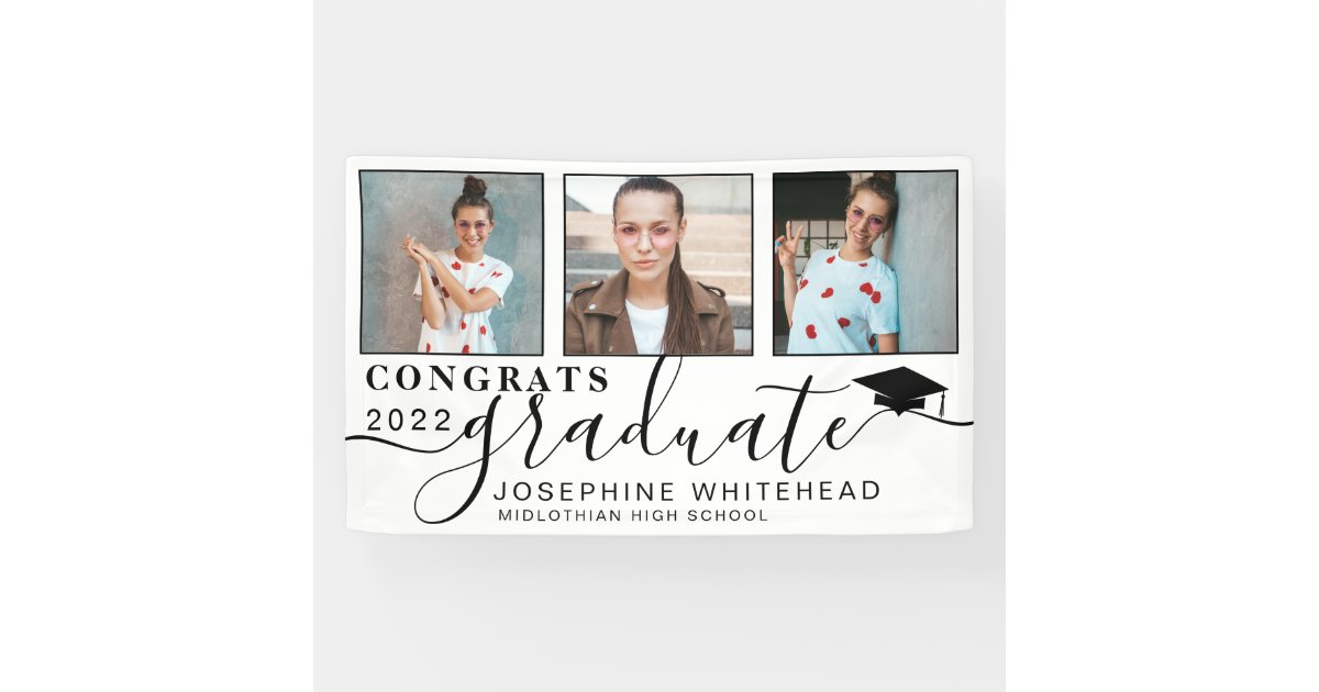 Foto Collage Afstuderen 2022 Spandoek | Zazzle.be