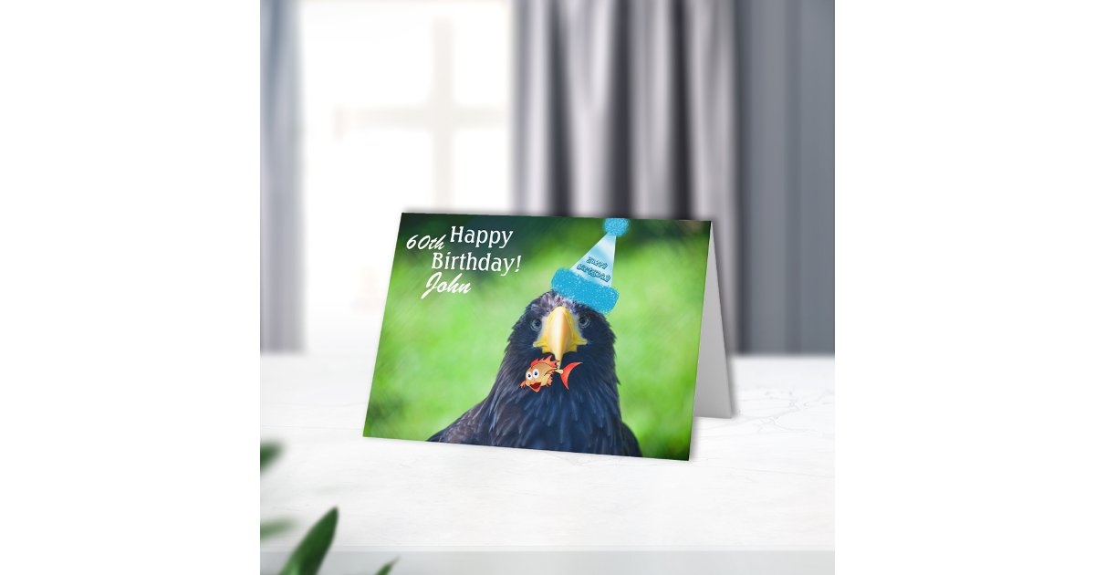Funny Zee-hawk Bird・ Happy Birthday Kaart | Zazzle.be