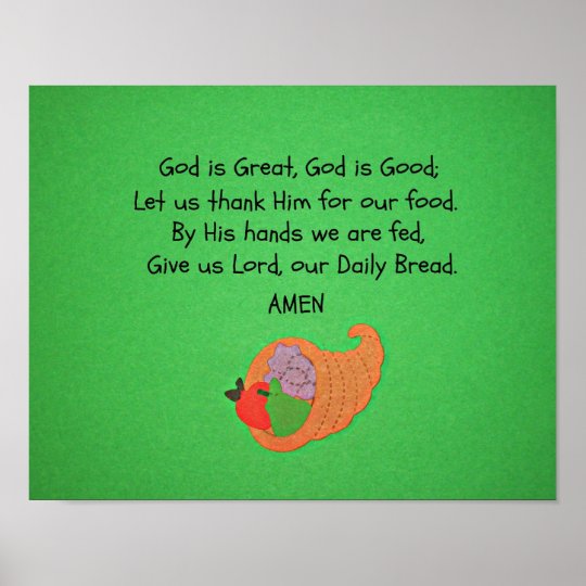 God is geweldig, God is goed... Poster | Zazzle.be