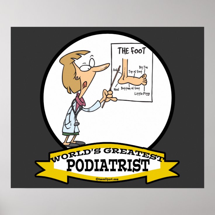 GROOTSTE PODIATRIST VROUWEN CARTOON POSTER | Zazzle.be