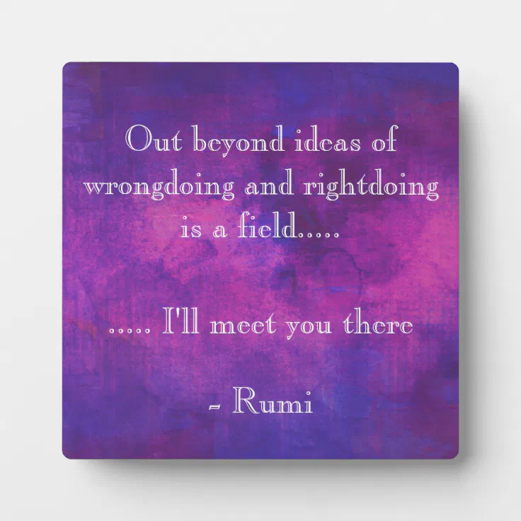 Inspirerend Rumi Quote op een Paarse achtergrond Fotoplaat | Zazzle.be