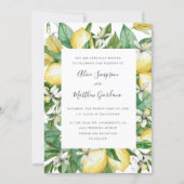 Invitation Citron Citrus peint et mariage feuille aquarelle | Zazzle.be