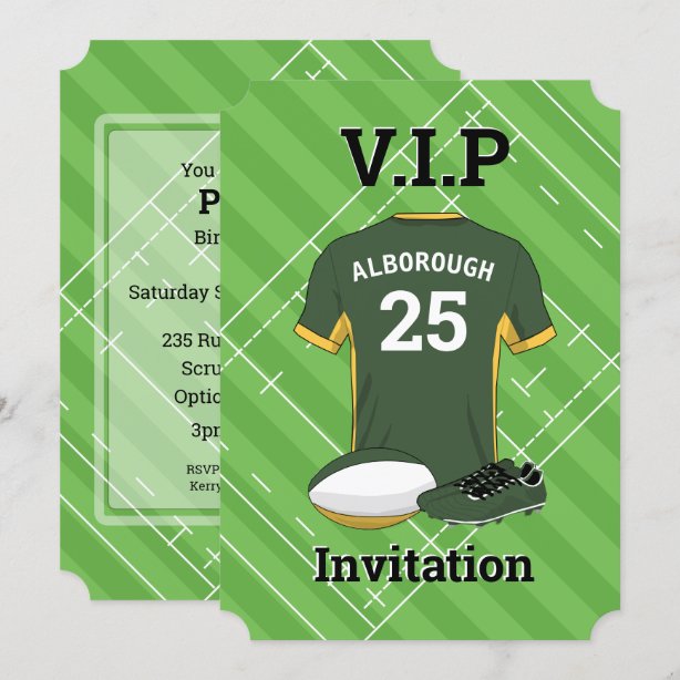 Invitations, Faire-part & Cartes Anniversaire De Rugby | Zazzle.be