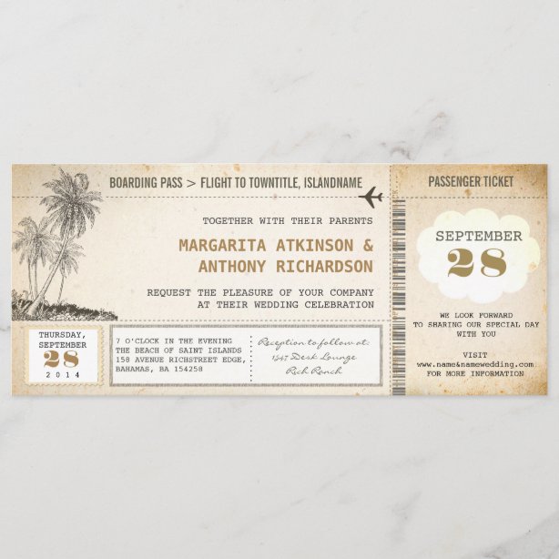 Invitations & Faire-part Billet | Zazzle.be