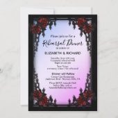 Iron Gothic Red Rose Paarse repetitie diner Kaart | Zazzle.be