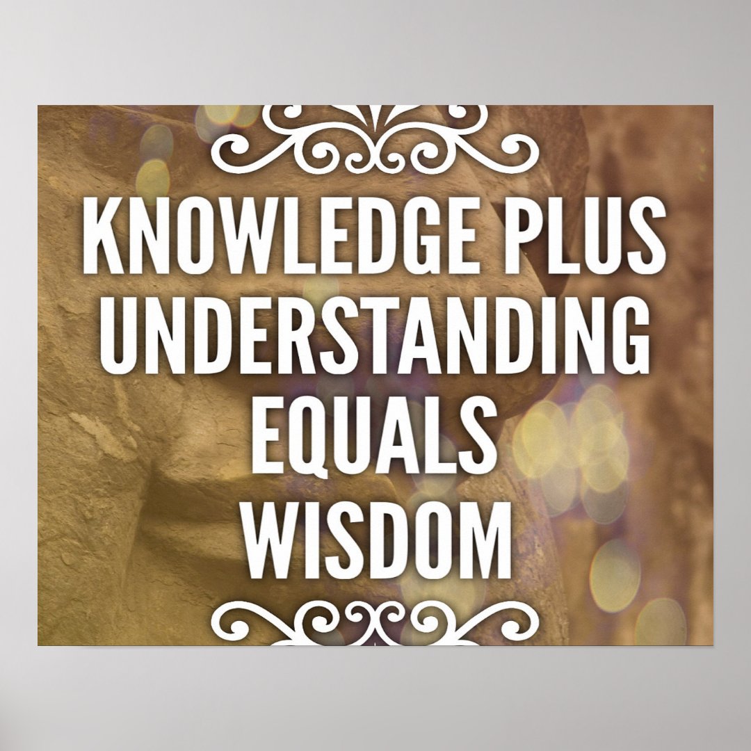 Knowledge Plus Understanding Wisdom-Poster Poster | Zazzle.be