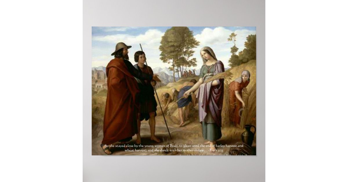 Kunstafdrukken van ruth- en Boaz-bijbelscripts Poster | Zazzle.be