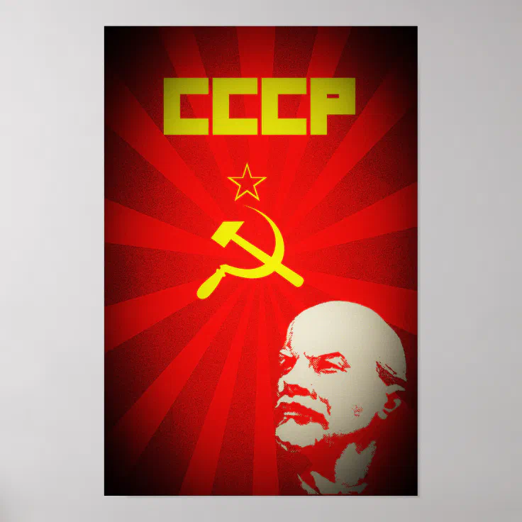 lenin rusland communistische propaganda van de sov poster | Zazzle.be