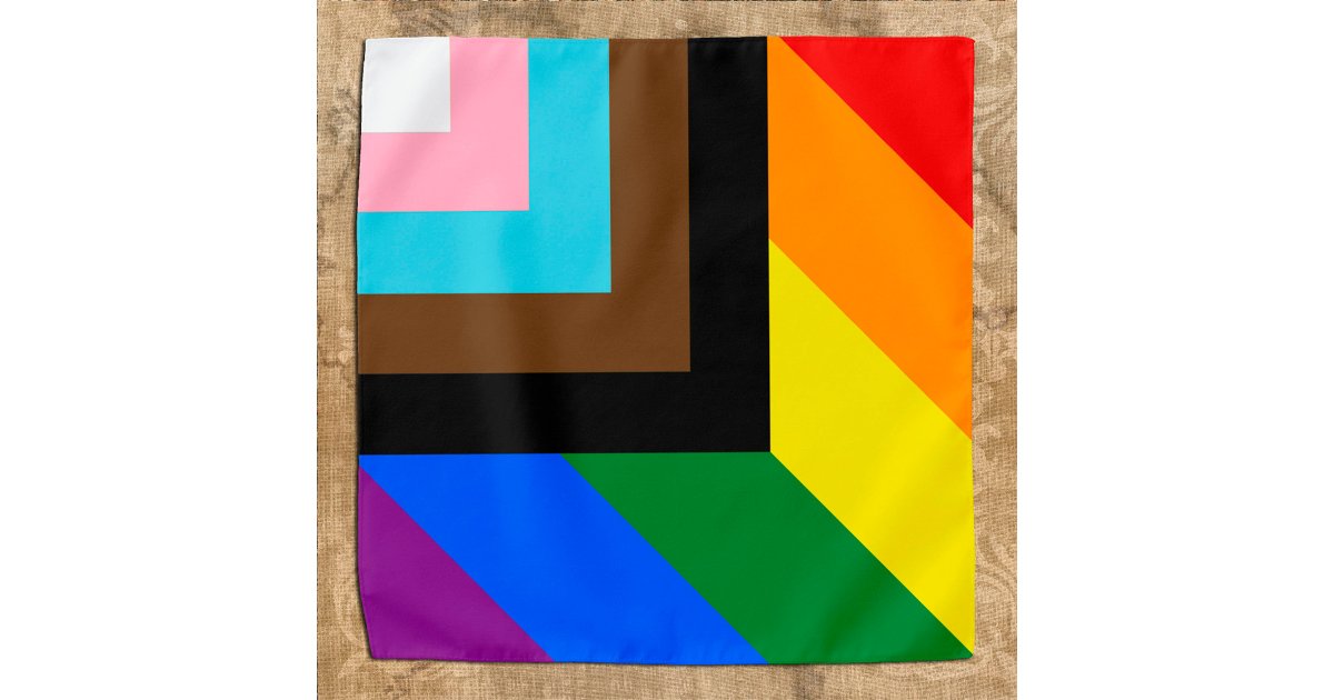 LGBTQ & Pride - Rainbow Progress Flag Bandana | Zazzle.be