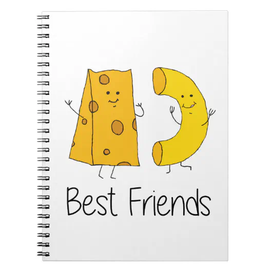Mac en Cheese Best Friendship Art Bes Notitieboek | Zazzle.be