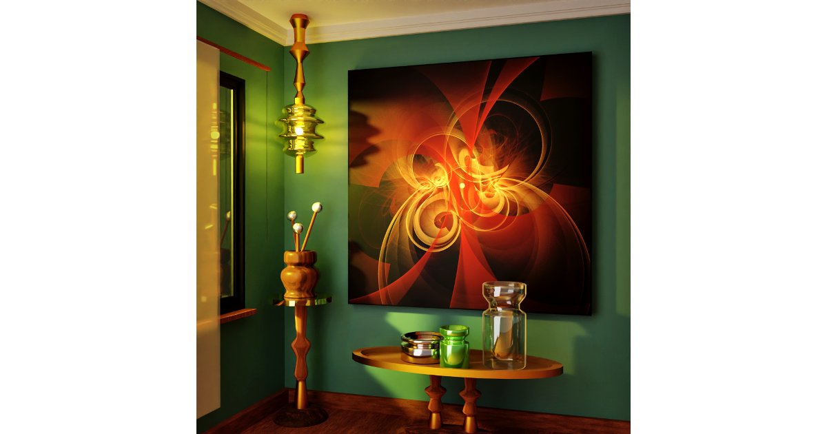 Morning Magic Abstract Art Wrapped Canvas Print | Zazzle.be