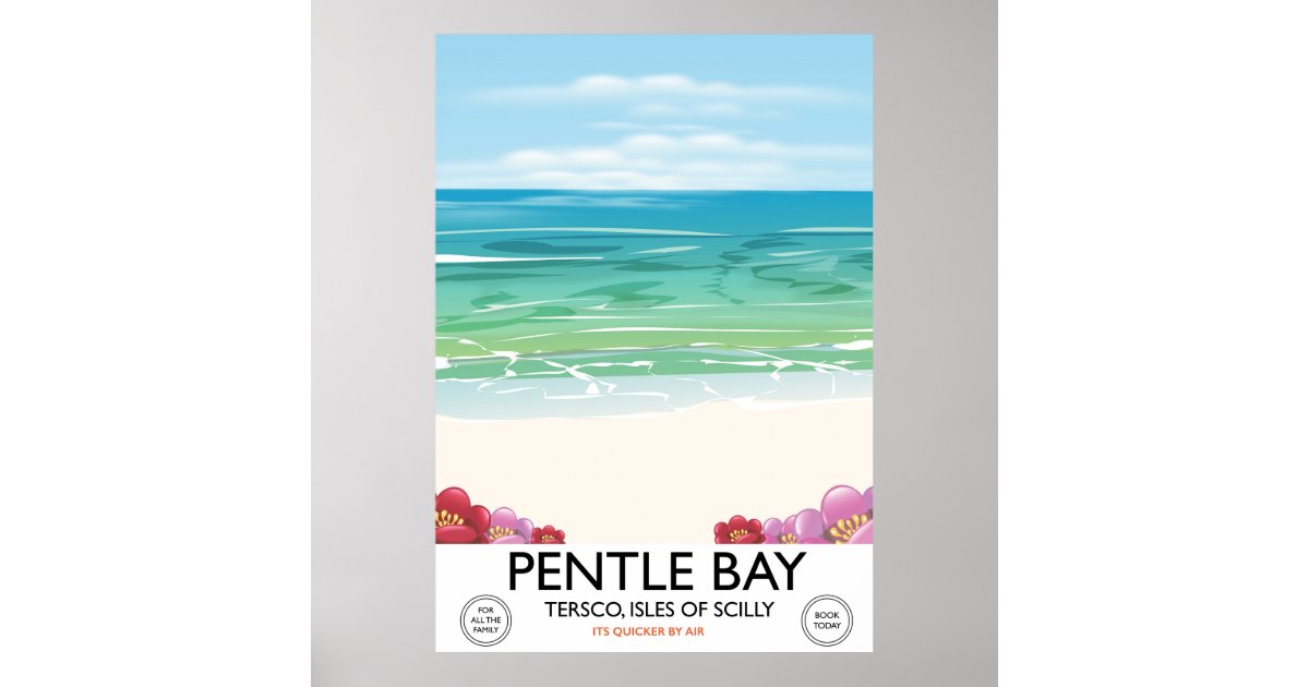 Pentle Bay, Tresco, Scilly-eilanden Poster | Zazzle.be