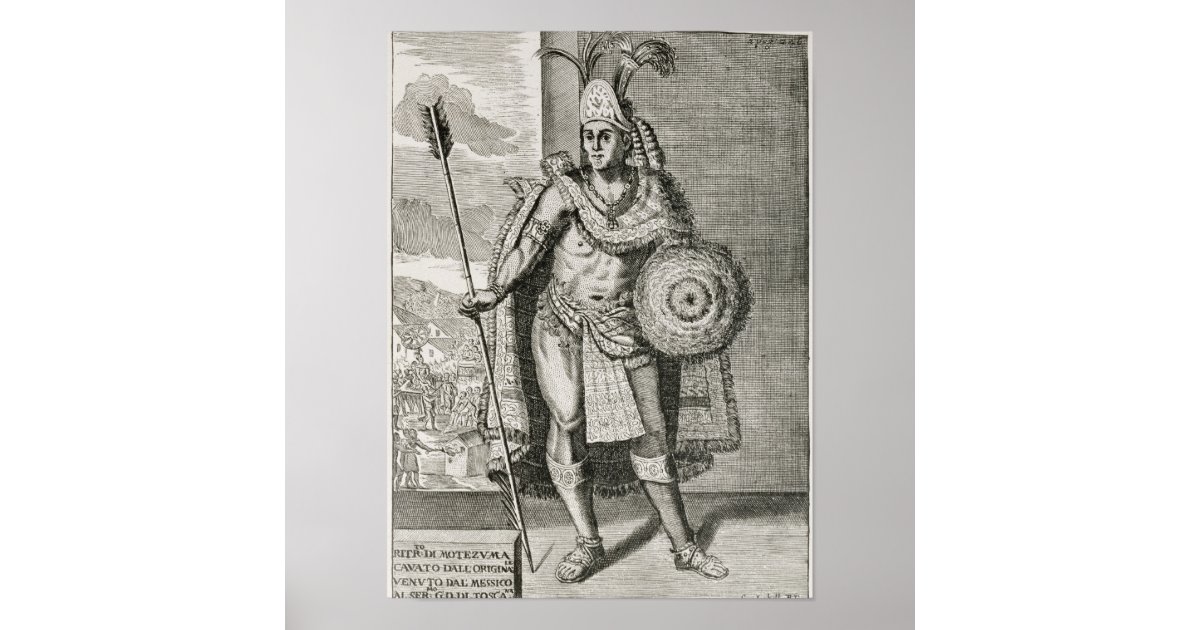 Portret van Montezuma II Poster | Zazzle.be