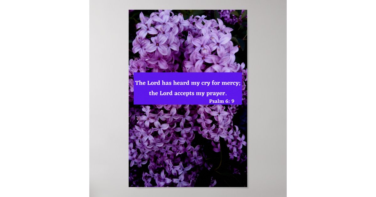 Psalm 6 Verse van de Floral Bijbel Poster | Zazzle.be