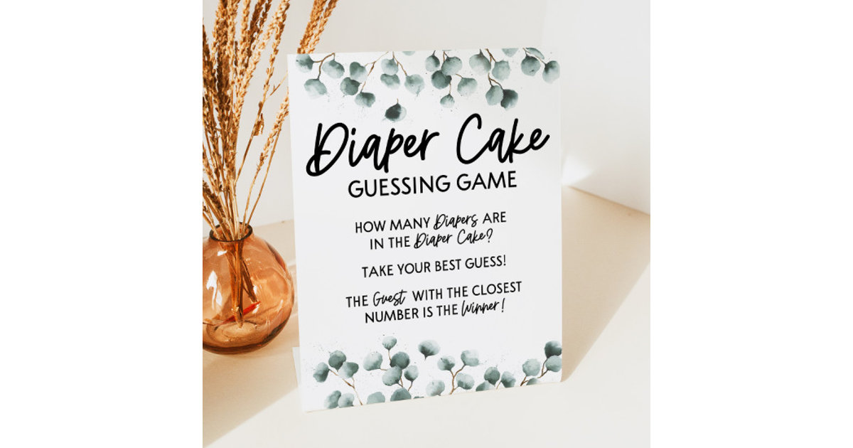 Signe De Table Jeu Baby shower de devinette de gâteau | Zazzle.be