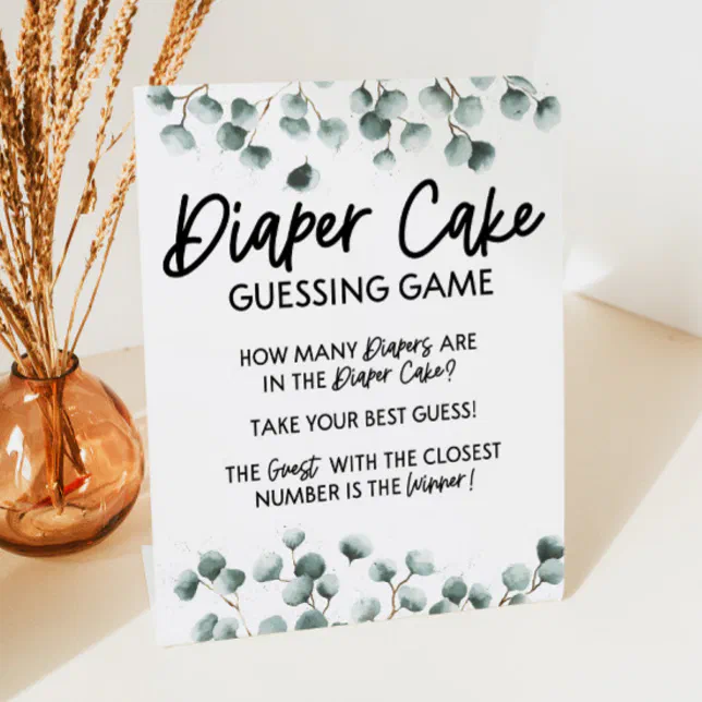 Signe De Table Jeu Baby shower de devinette de gâteau | Zazzle.be