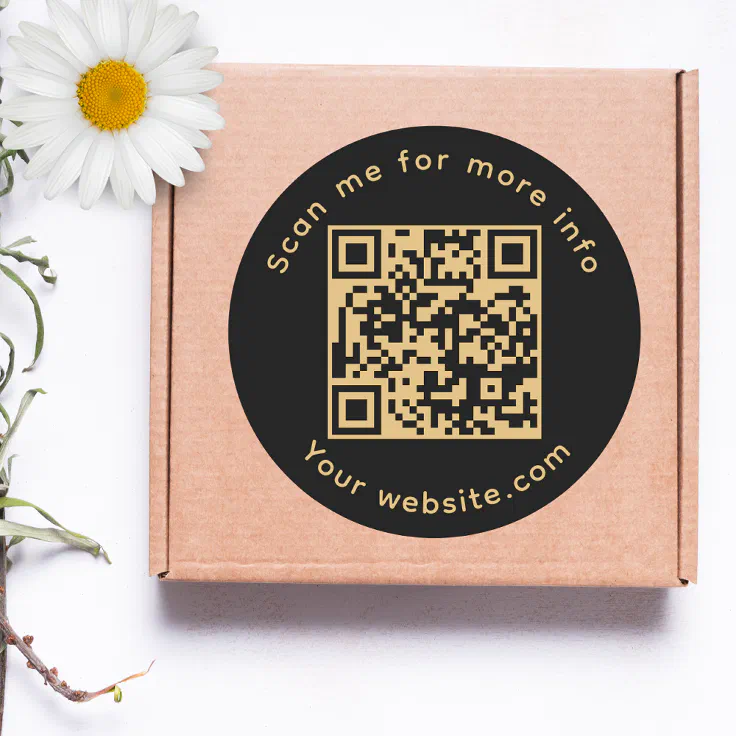 Sticker Rond QR Code Scan Me For More Info | Zazzle.be