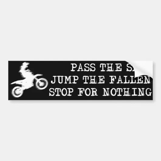 Stop Voor Niets Dirt Bike Motocross Bumpersticker | Zazzle.be