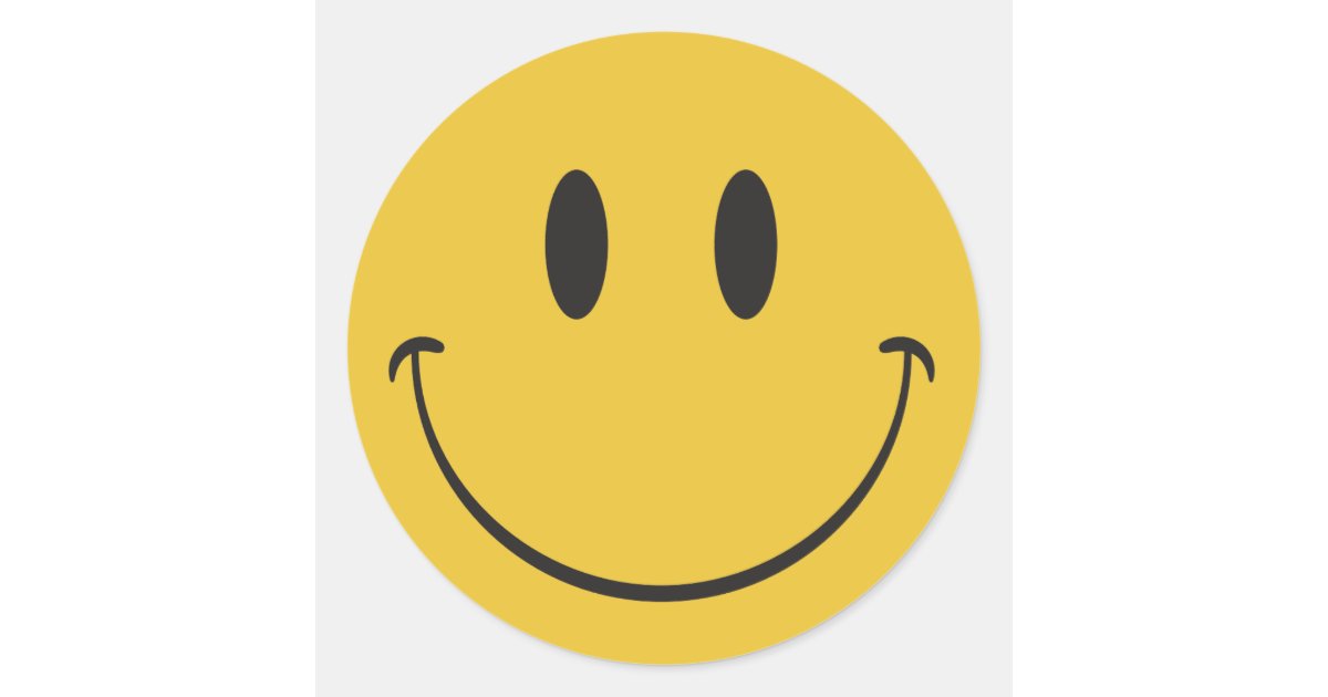 Super grote glimlach gelukkig gezicht Emoji Ronde Sticker | Zazzle.be