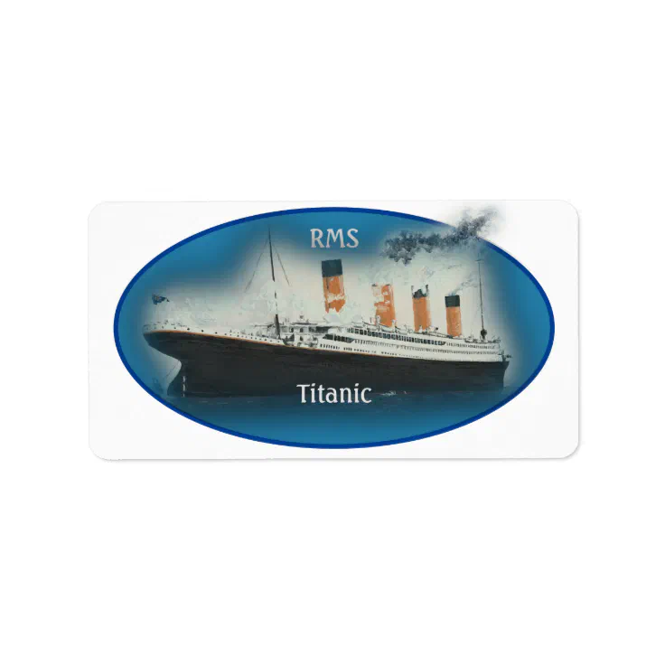 Titanic Maritime Blue White Star Line Ship Etiket | Zazzle.be