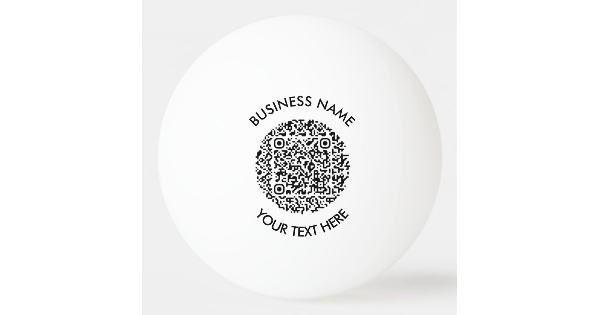 Voeg uw eigen ronde QR Code Scan Minimal Simple to Pingpongballen ...