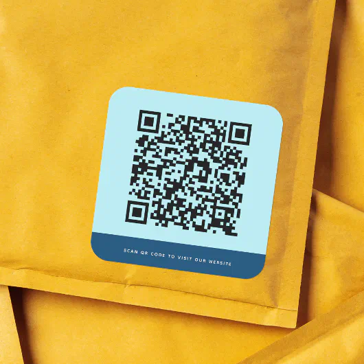 Website toevoegen QR-code Aangepaste contrastkleur Vierkante Sticker ...
